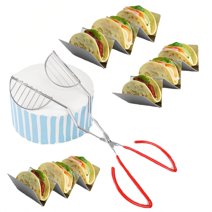 Taco Holder Stand - Set of 6 - Oven & Grill Safe Stainless Steel Taco ...