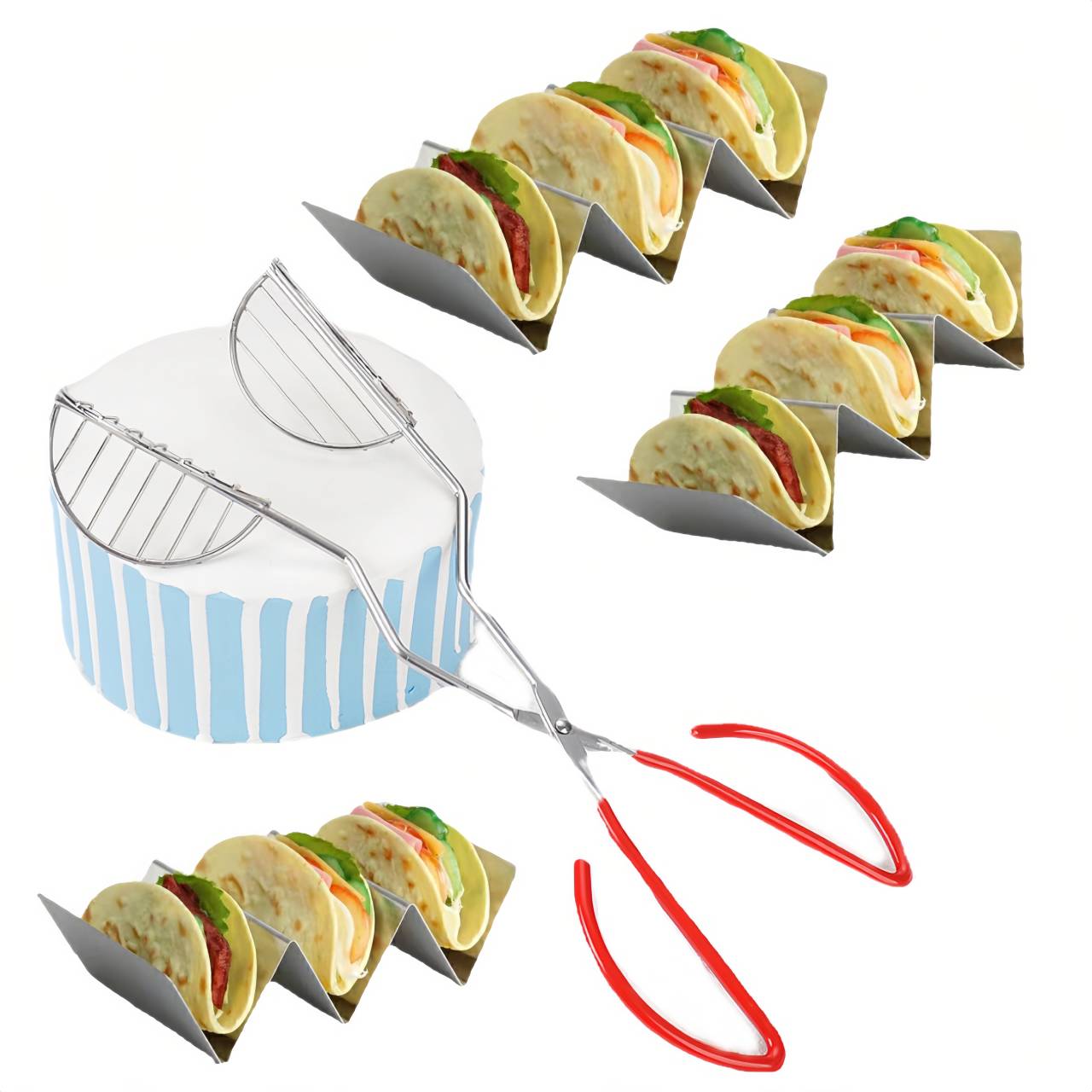 Bueautybox Nonstick Taco Shell Maker - Carbon Steel Tortilla Bowl ...