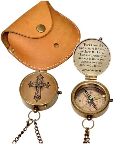 for i Know Enrgraved Compass Religious Gift for Men Women boy Baptism ...