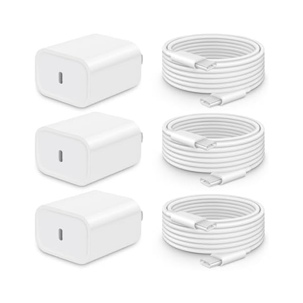 i Phone 16 15 Charger Fast Charging-20W USB C Power Brick with 6Ft Type ...