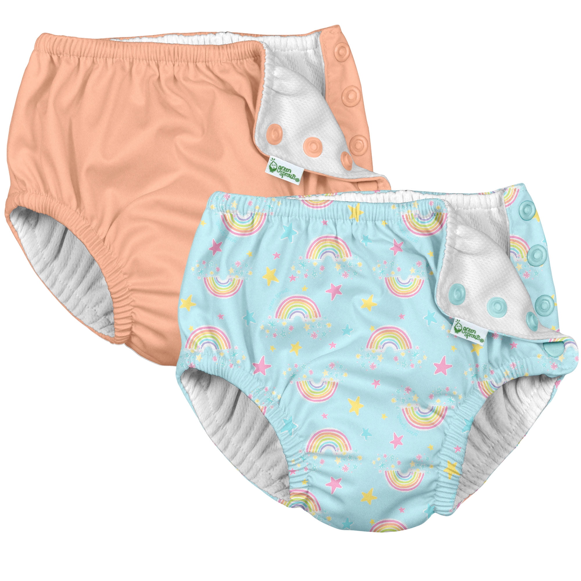 i Play (2 Pack) Girls Reusable Absorbent Baby Swim Diapers - Swimming ...