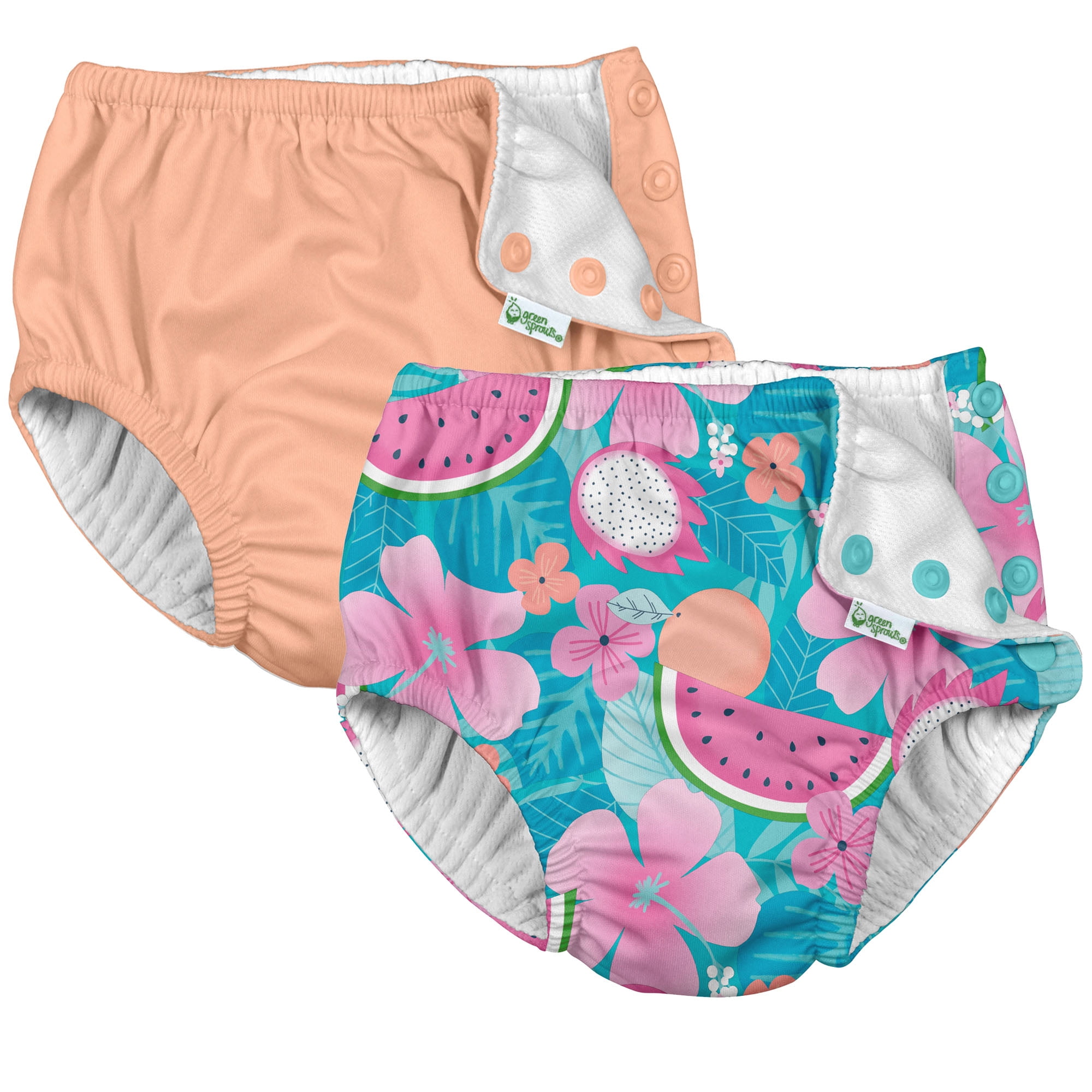 i Play (2 Pack) Girls Reusable Absorbent Baby Swim Diapers - Swimming ...