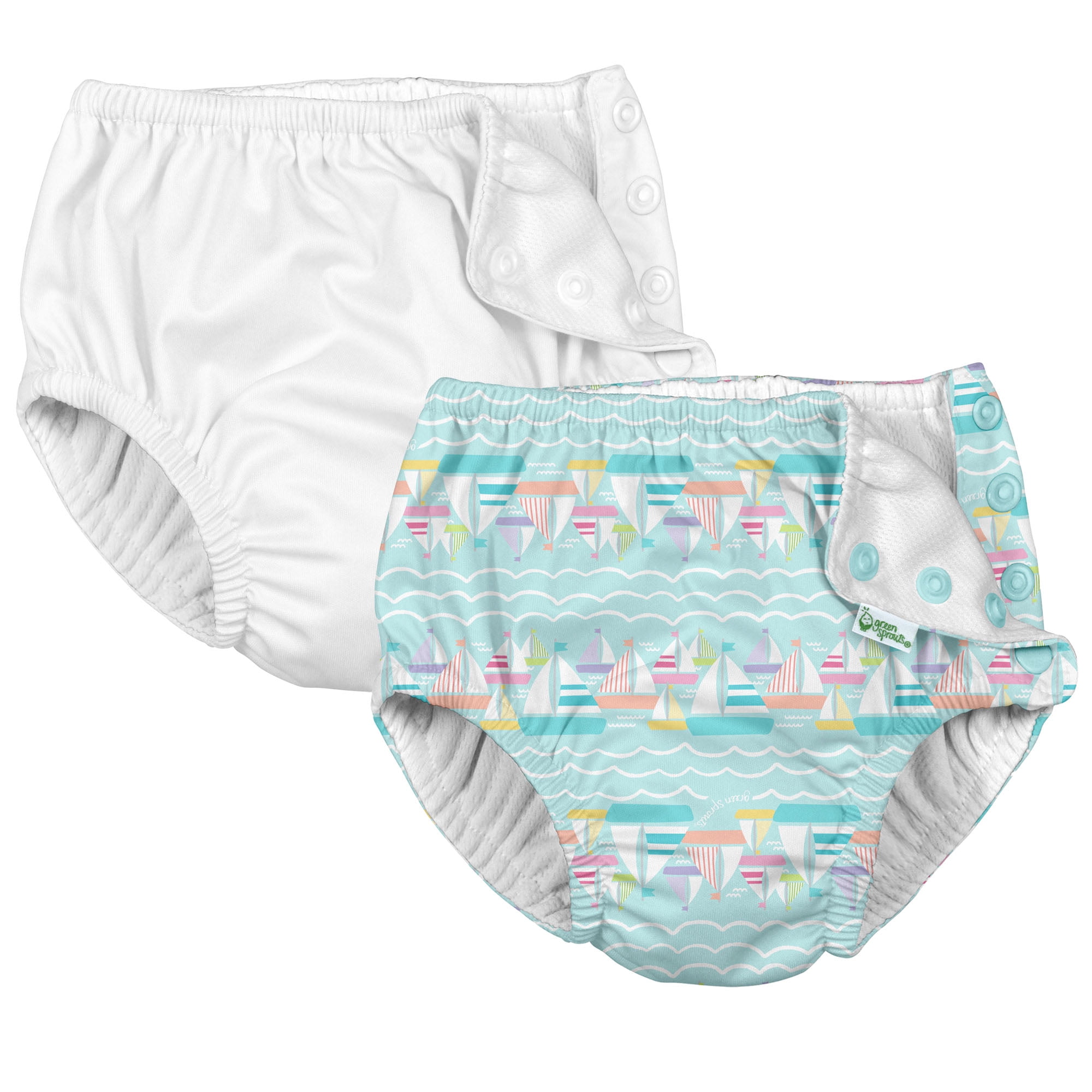 i Play (2 Pack) Girls Reusable Absorbent Baby Swim Diapers - Swimming ...