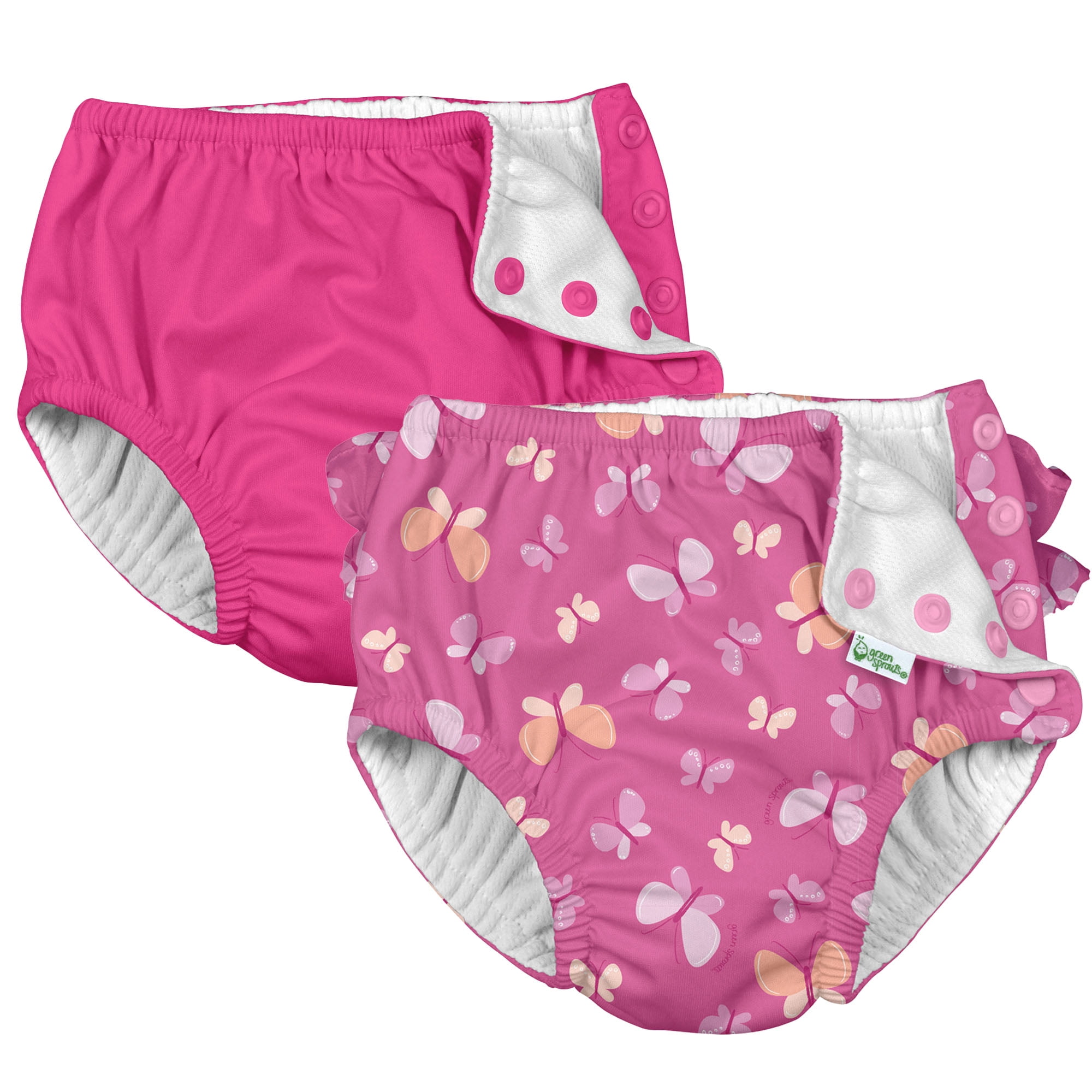 i Play (2 Pack) Girls Reusable Absorbent Baby Swim Diapers - Swimming ...