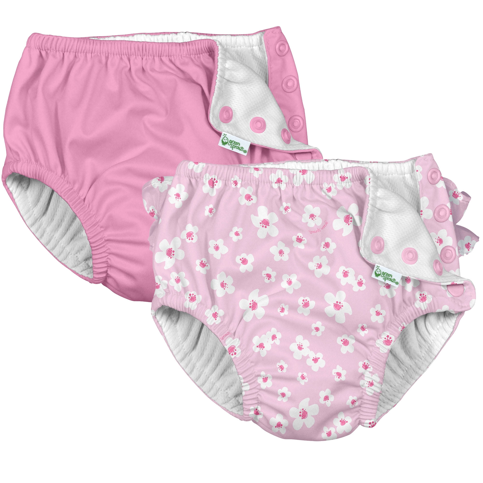 i Play (2 Pack) Girls Reusable Absorbent Baby Swim Diapers - Swimming ...