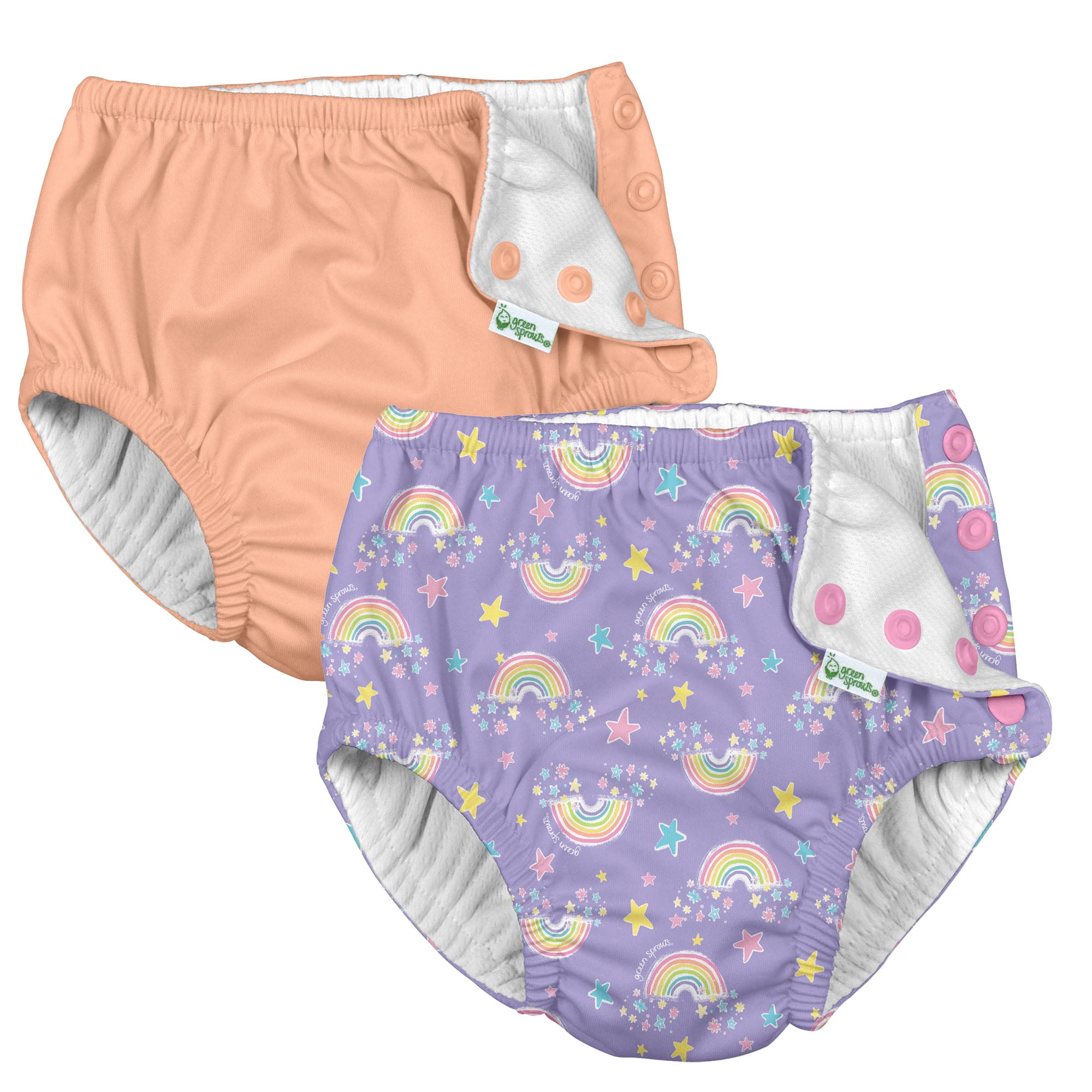 i Play (2 Pack) Girls Reusable Absorbent Baby Swim Diapers - Swimming ...
