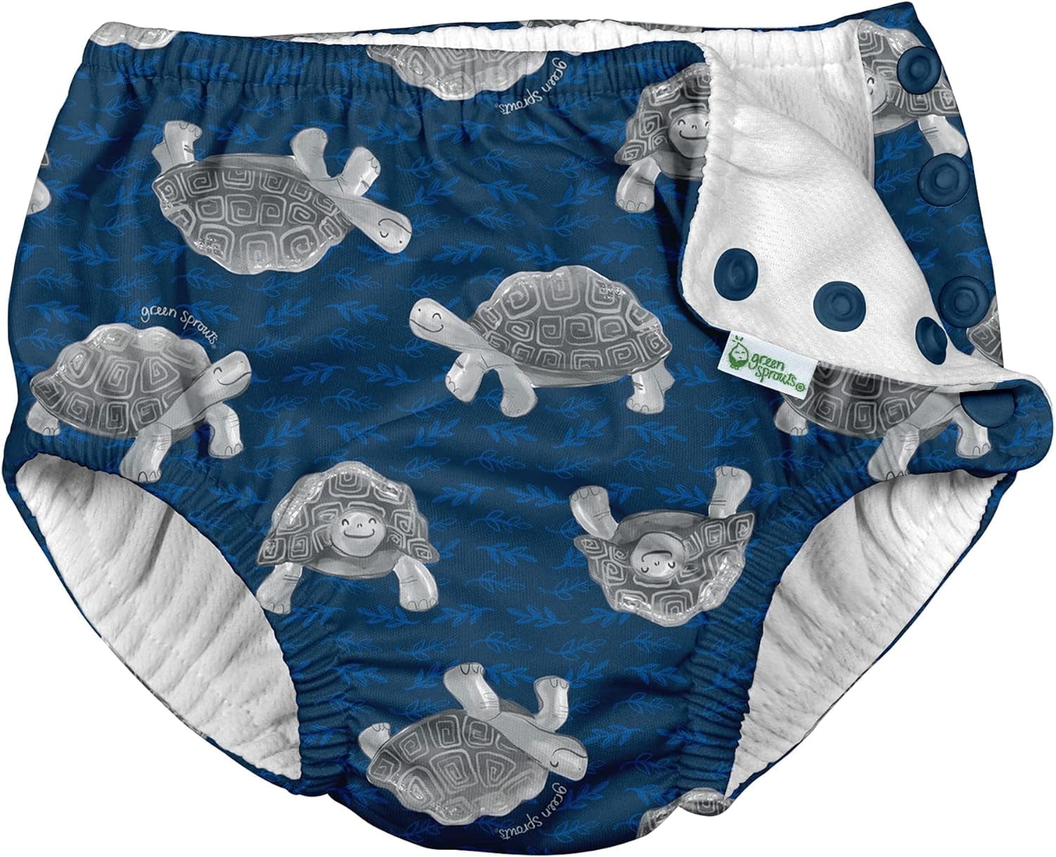 i Play Boys Reusable Absorbent Baby Swim Diapers Navy Tortoises 24 ...