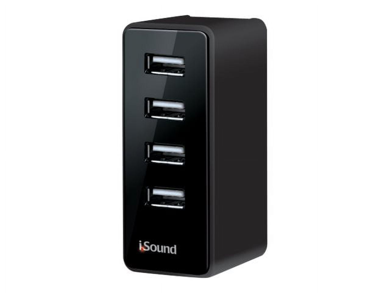 i.Sound(R) ISOUND-2152 2.1-Amp 4-Port Rubberized USB Wall Charger Pro ...