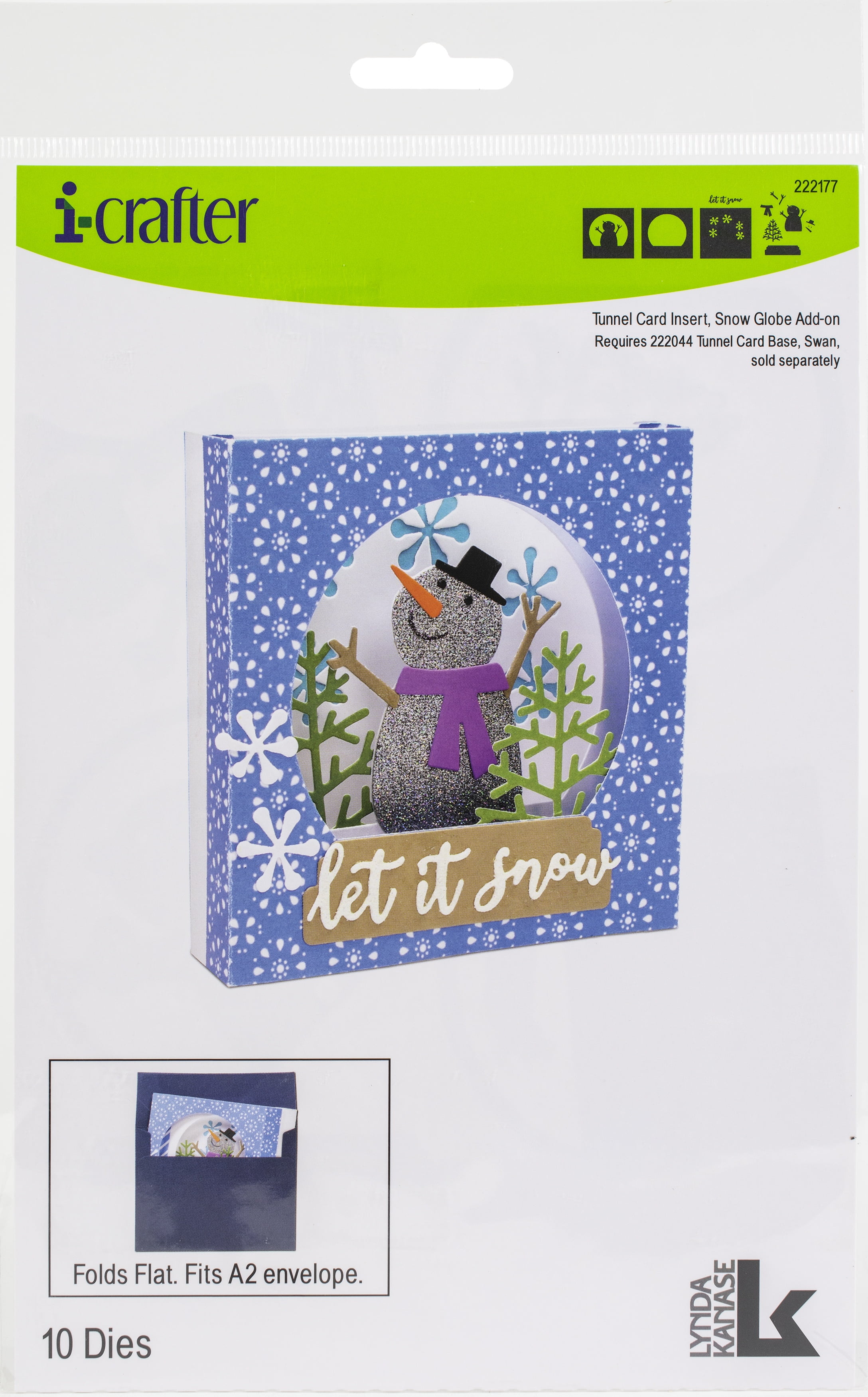 i-crafter Dies-Tunnel Card Insert, Snow Globe Add-On - Walmart.com