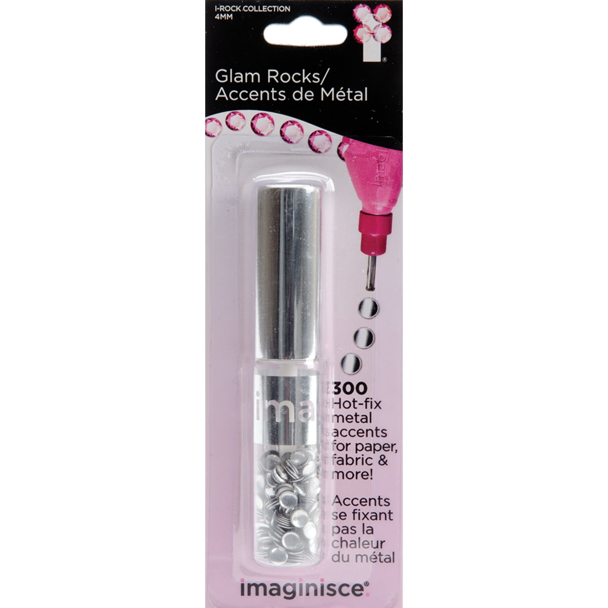 i-rock Glam Rocks Adhesive Gems Bottle 300/Pkg-Mirror 4mm, Pk 3 ...