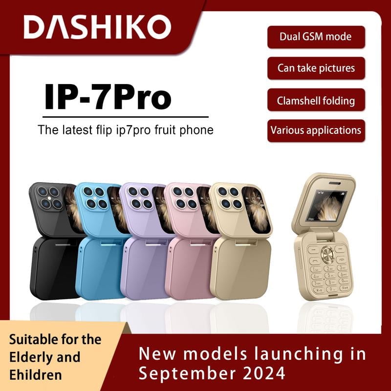 i17 Pro II Mini Flip Mobile Phone with FM Radio, Speed Dial, Vibration ...