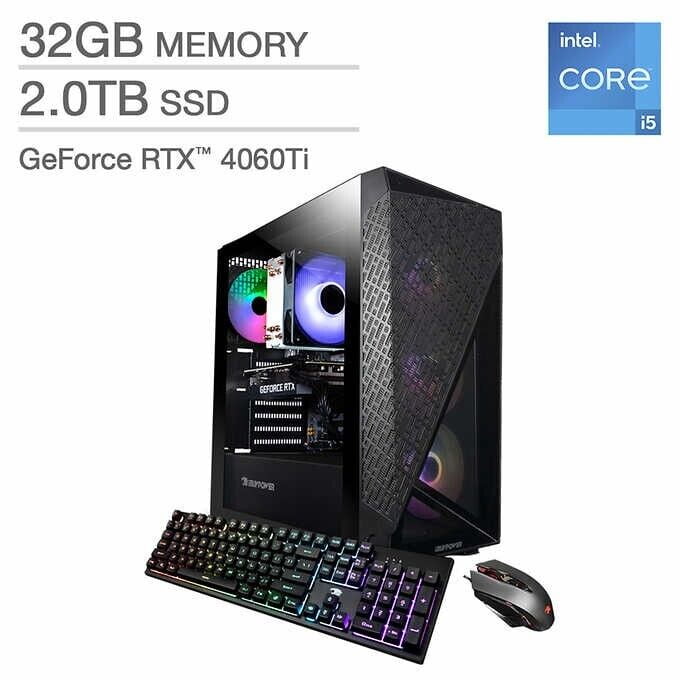 iBUYPOWER Slate Mesh Gaming Desktop - 14th Gen Intel Core i5-14400F ...