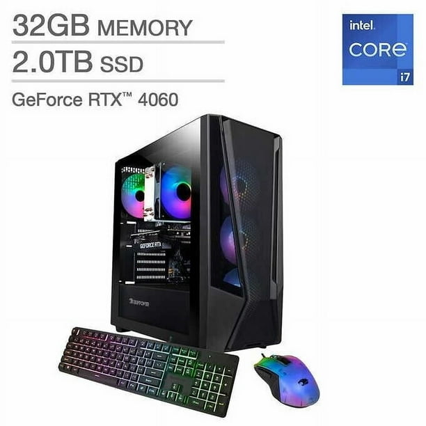 iBUYPOWER TraceMesh 7 Gaming Desktops, Intel Core i7-14700F, 32GB, 2TB ...