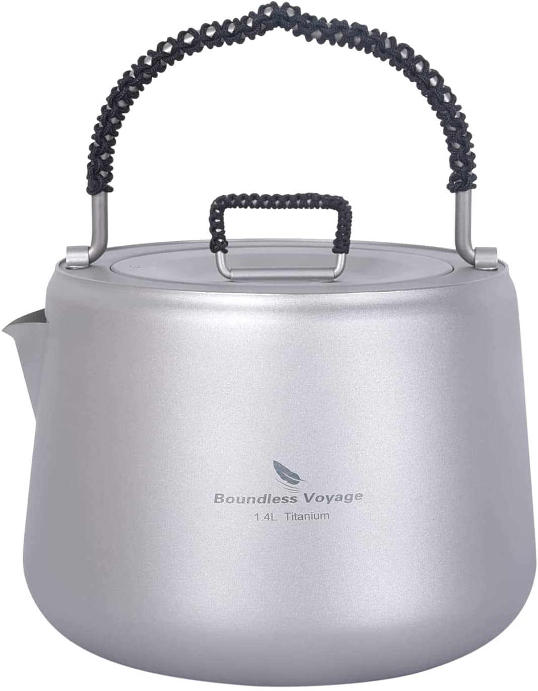 iBasingo 1.4 L Titanium Kettle with Filter for Open Fire Outdoor ...