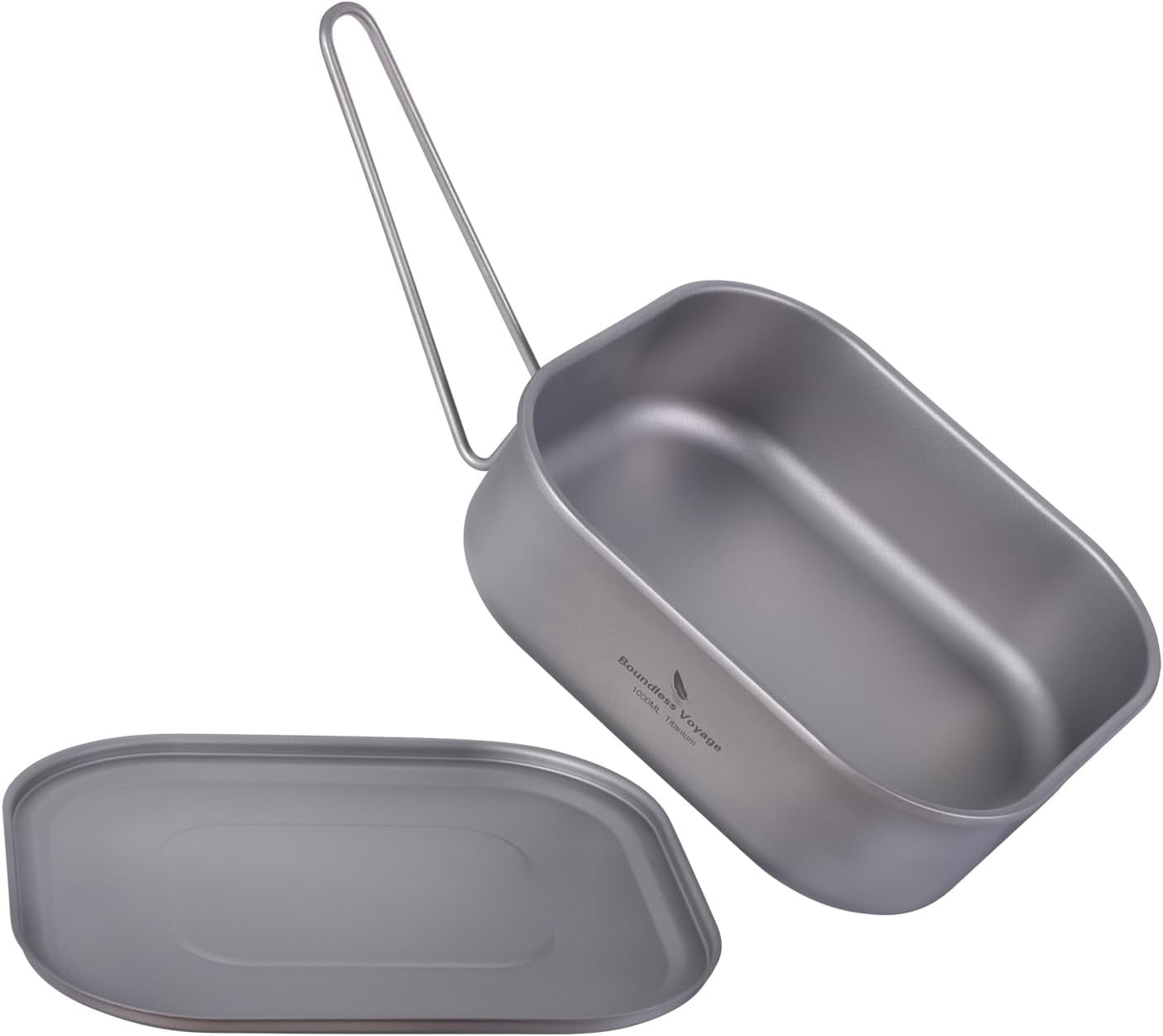 iBasingo 1000ml Titanium Military Mess Tin Outdoor Camping Cookware ...