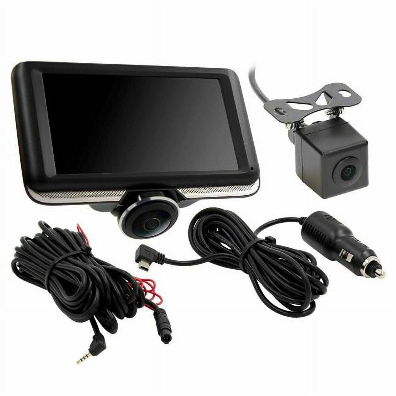 iBeam TE-DVR360 360° View Dash Cam w/ Rear-View Camera & 4" LCD ...