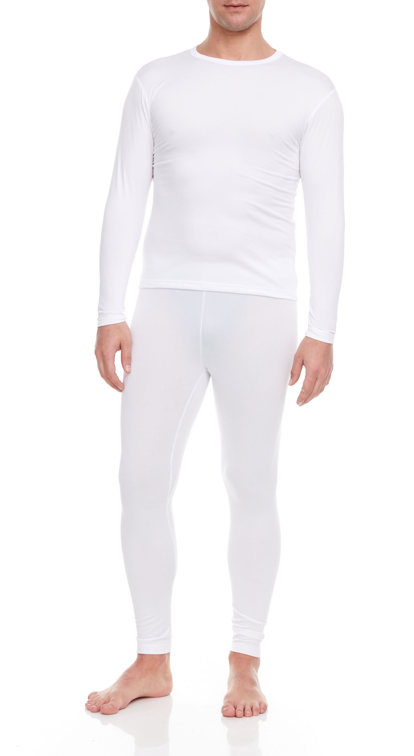 iBerryNY Men Thermal Underwear, Microfiber Fleece Long John, White Medium - Walmart.com