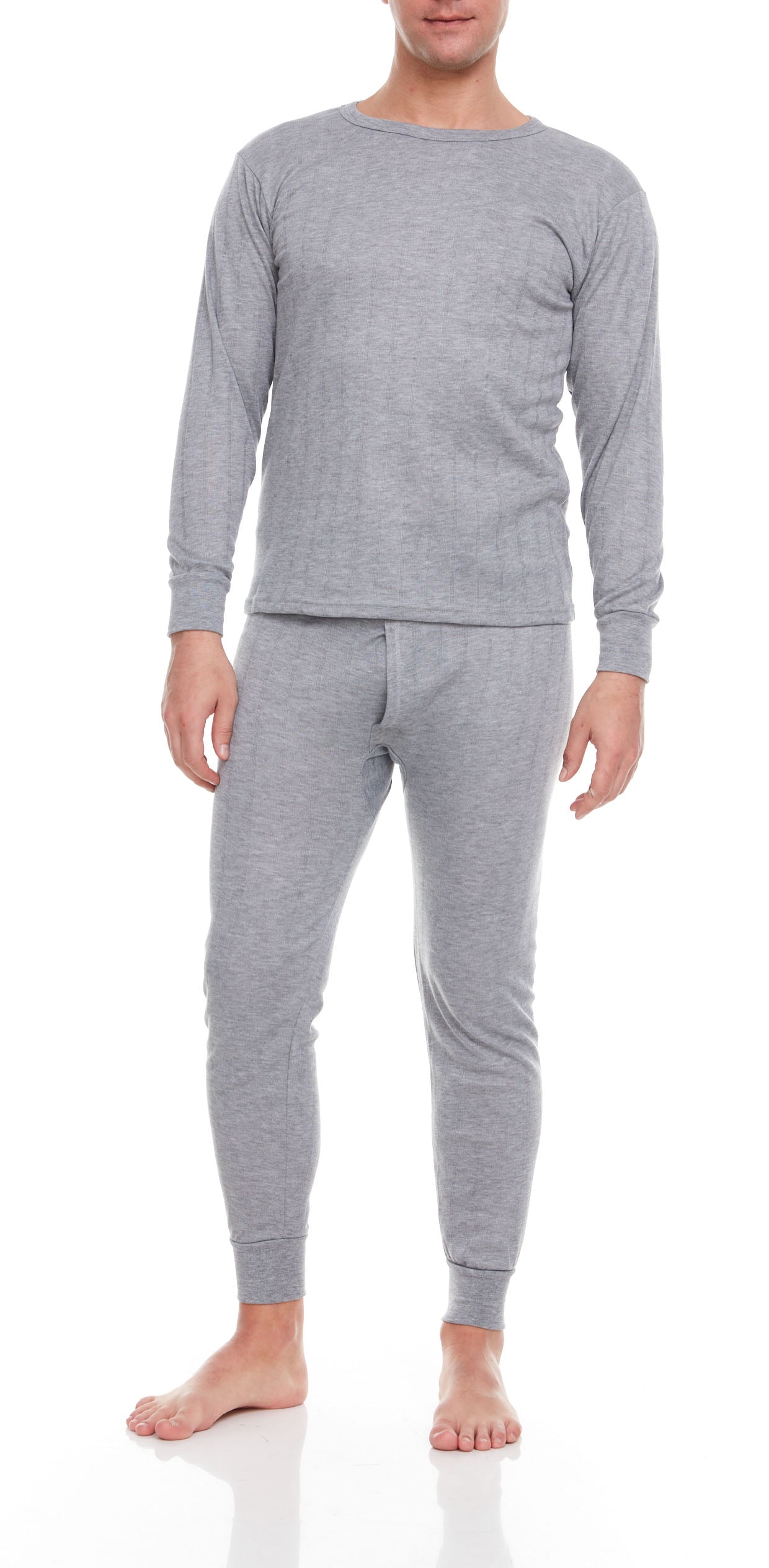 iBerryNY Men's 100% Cotton Fleece Lined Thermal Winter Underwear Long ...