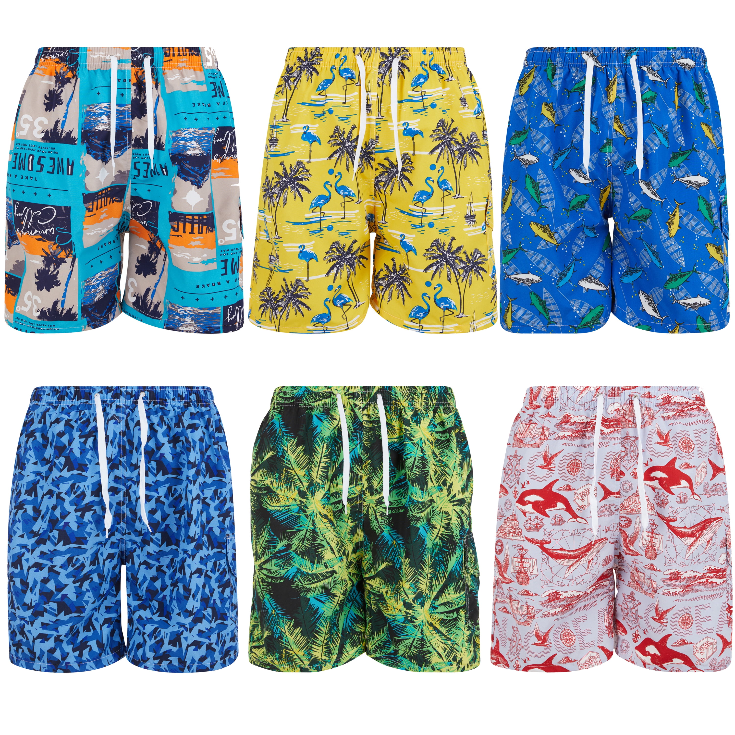 iBerryNY Mens Swim Trunks Cargo Swimming Shorts Adult Male Bathing Suit ...