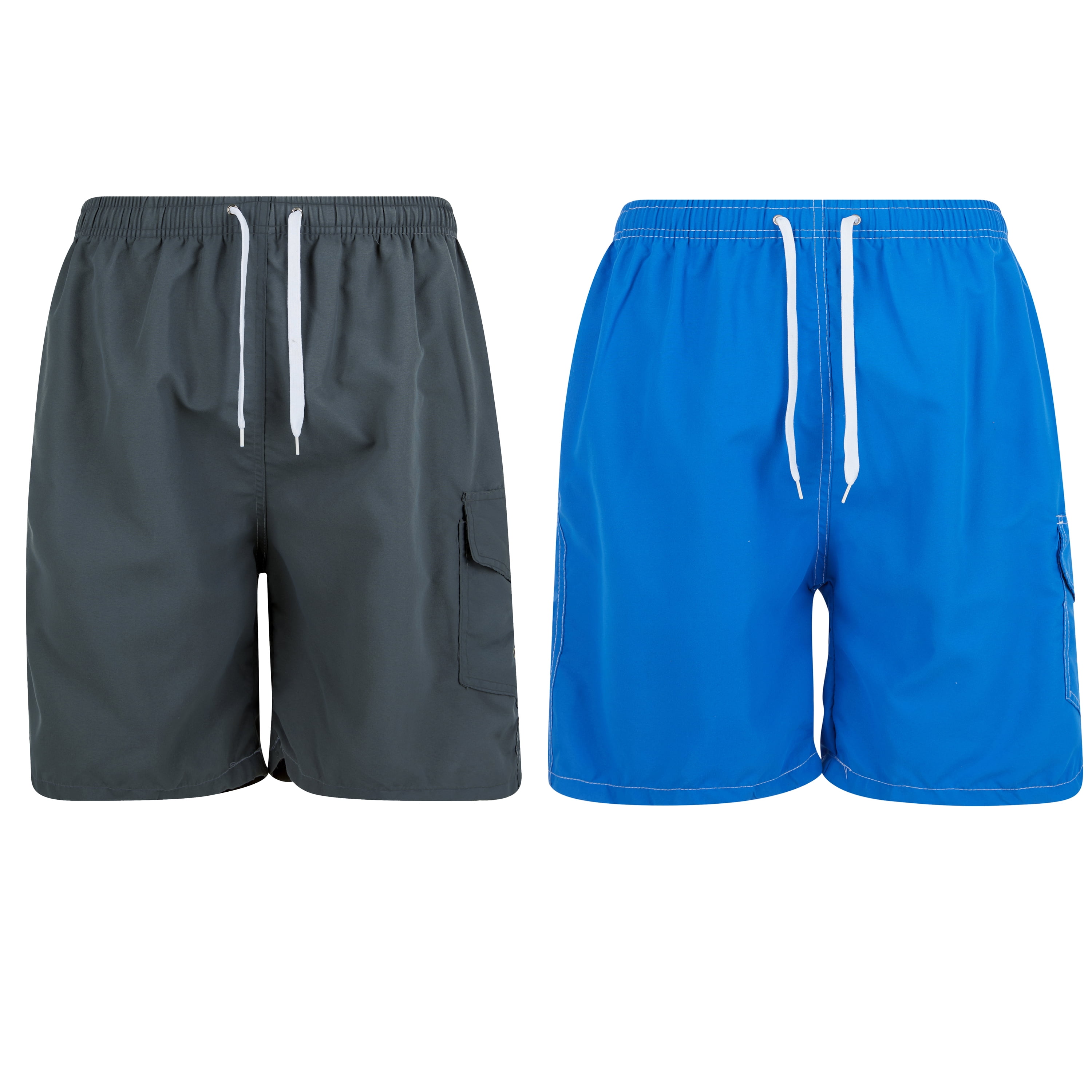 iBerryNY Mens Swim Trunks Quick Dry Cargo Shorts w/ Mesh Lining, 2 ...