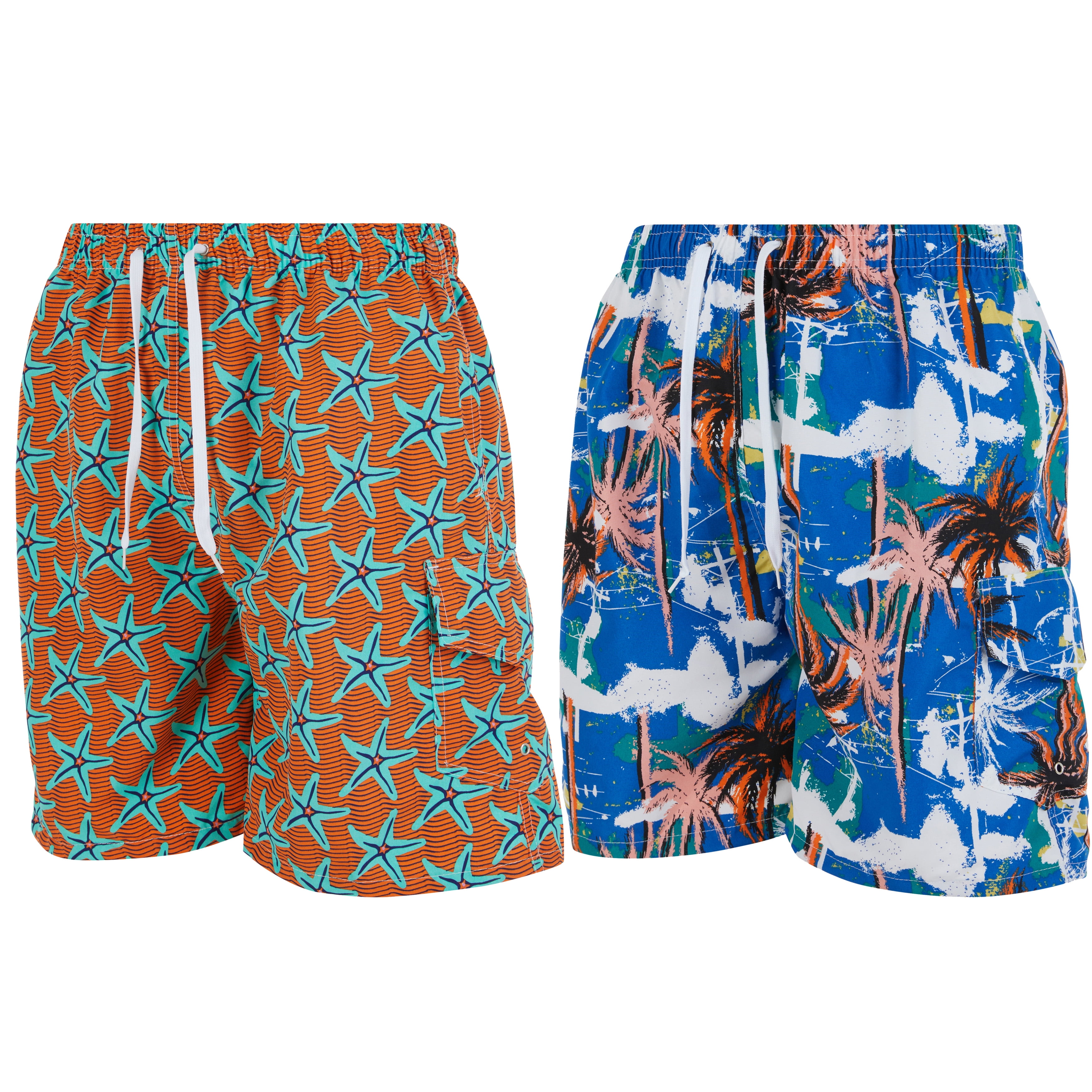 iBerryNY Mens Swimming Trunks, Cargo Swim Suit Shorts Mesh Lining, 2 ...