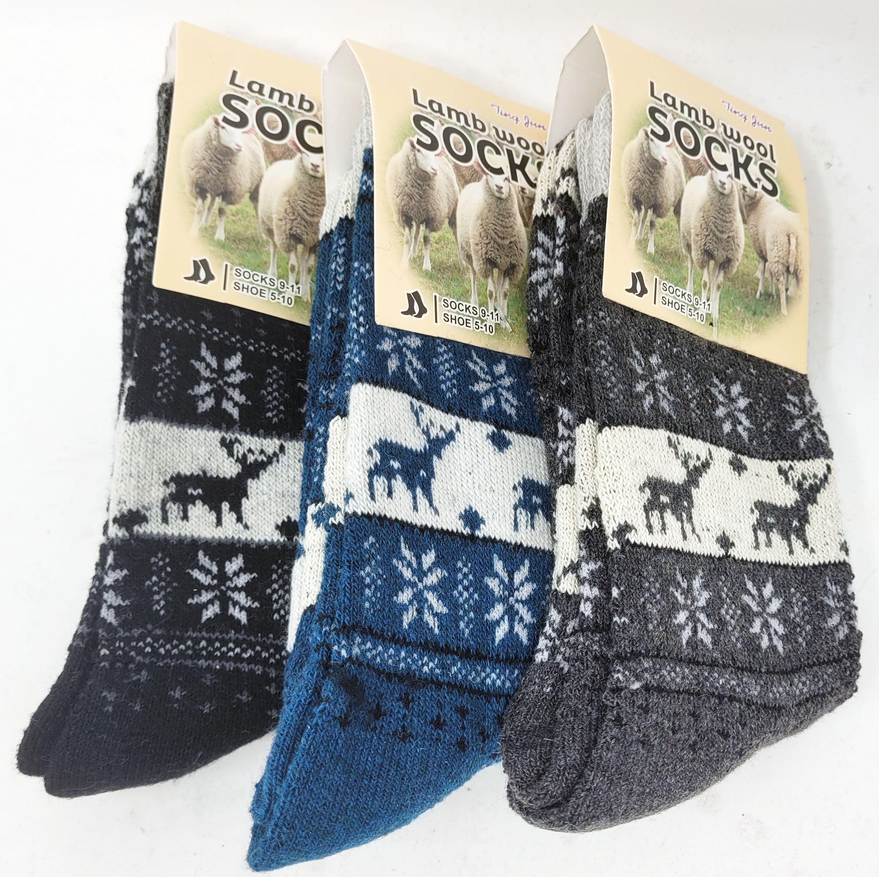 iBerryNY Women Lamb Wool Socks Thermal Warm Winter Hiking Boot Crew, 3 ...