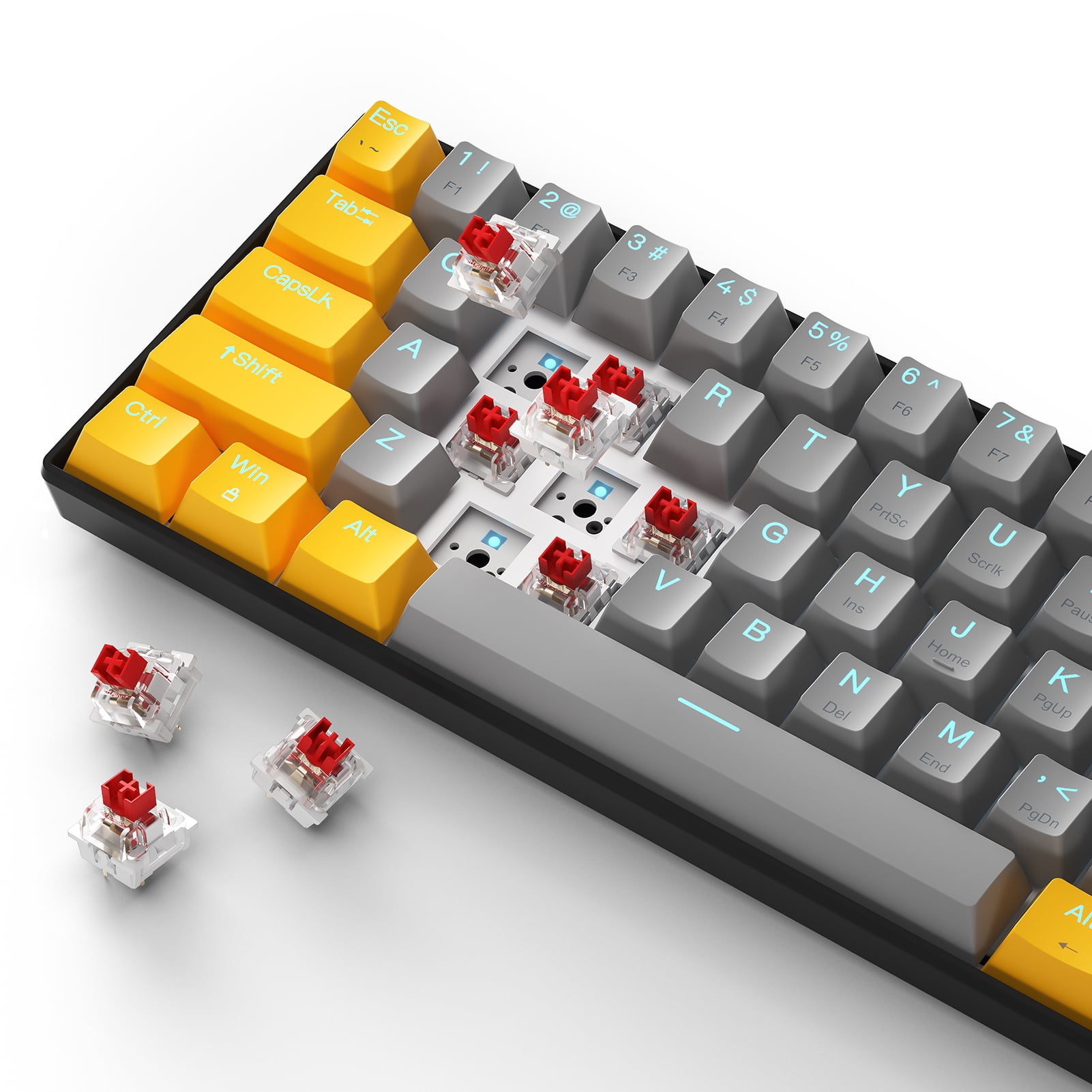iBlancod Keyboard,OUTEMU Wired 61-Key Mechanical USB Wired swap Switch ... iBlancod Keyboard,OUTEMU Wired 61-Key Mechanical USB Wired swap Switch ...