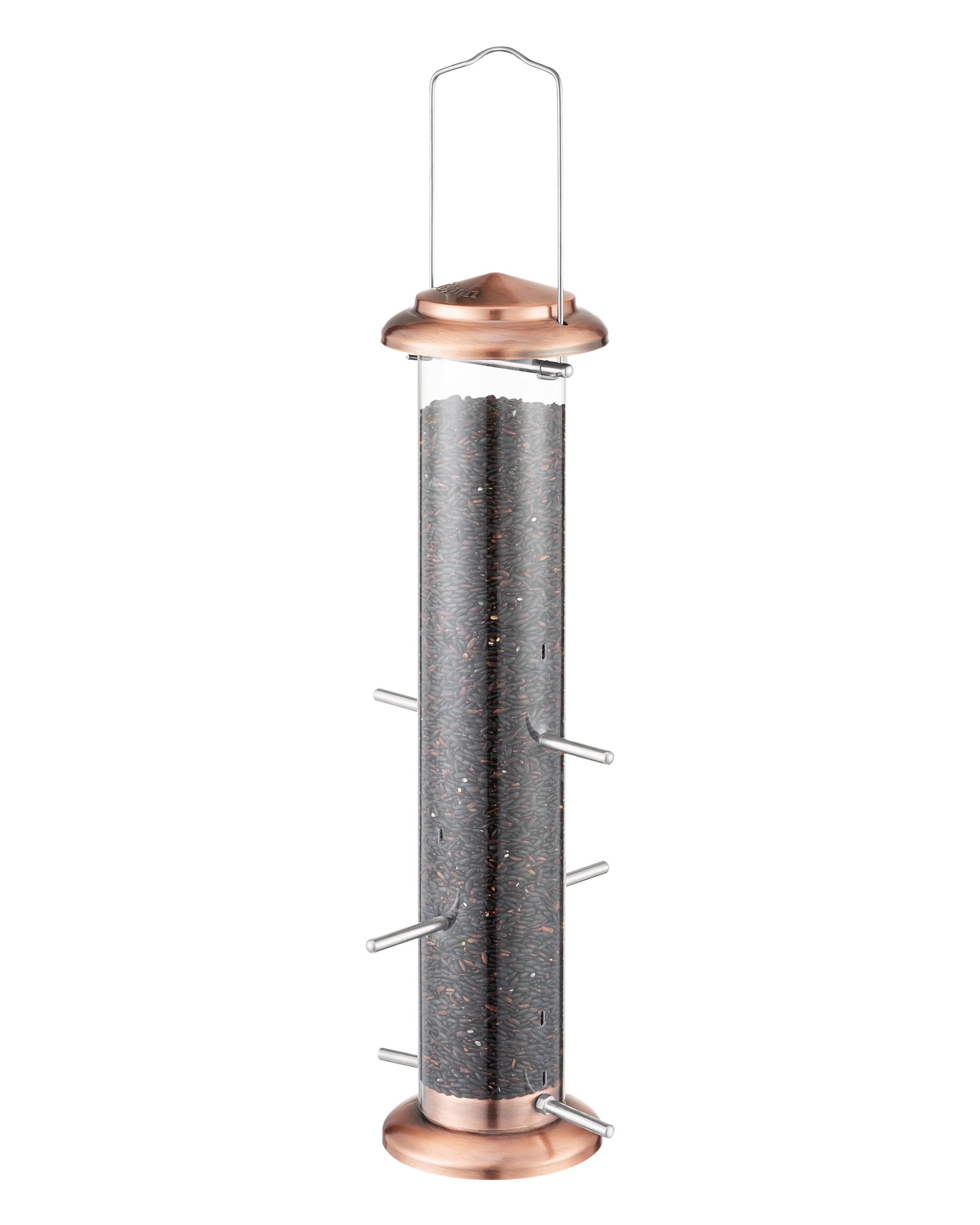 iBorn Large Capacity Metal Bird Feeder, Thistle/Finch Tube Feeder, 14 ...