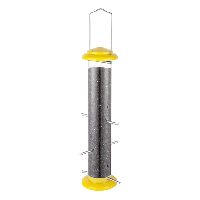 iBorn 14 Inch Metal Bird Feeder, Yellow Finch Feeders for Thistle Seed ...