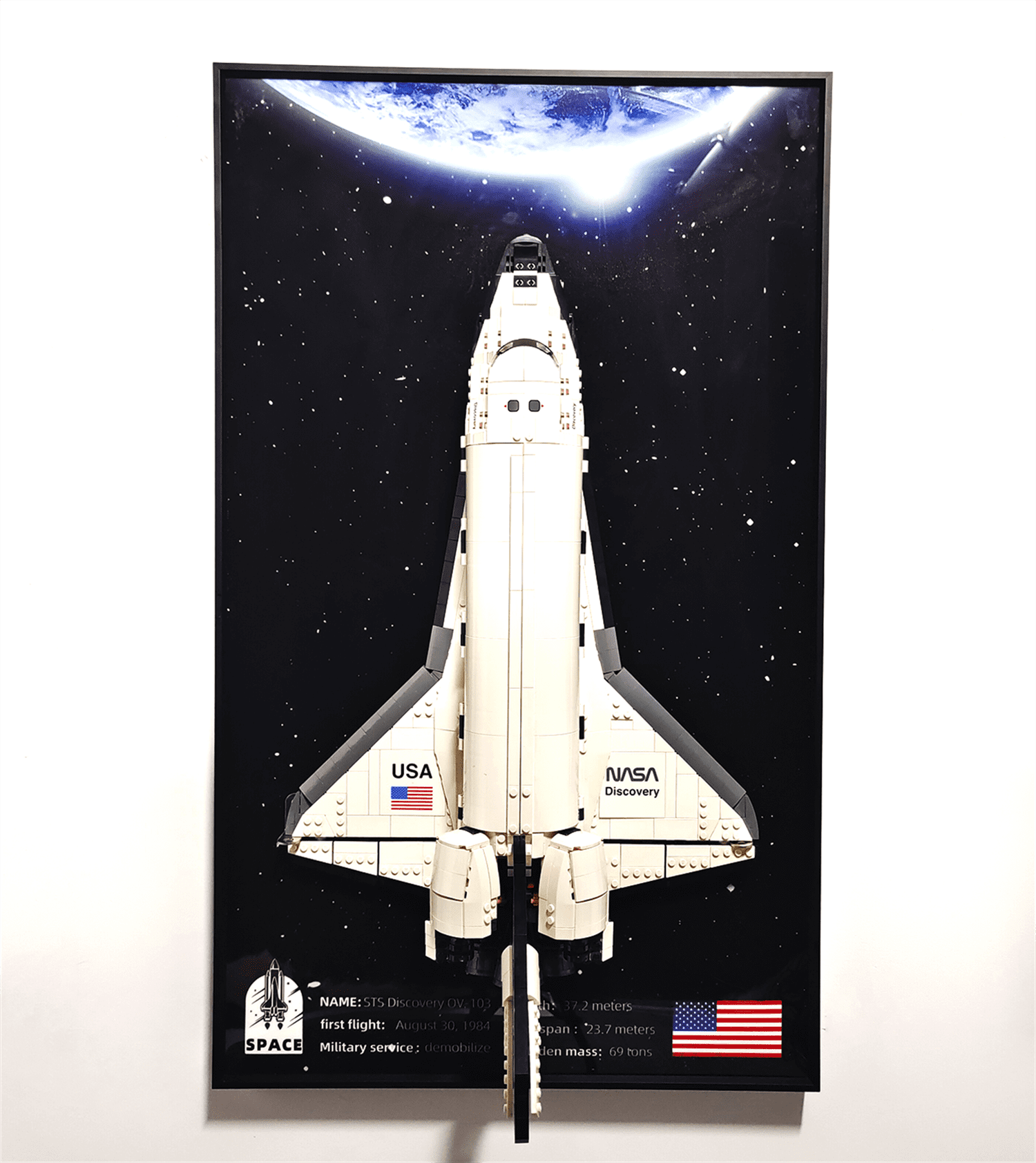 iCUANUTY Display Wallboard for Lego Technic Icons NASA Space Shuttle ...