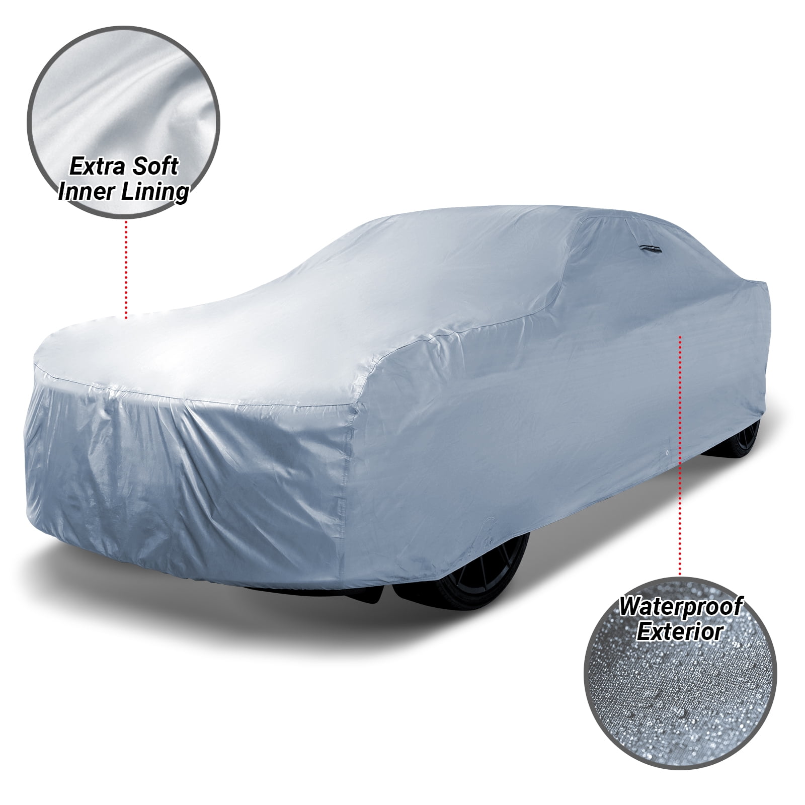 "iCarCover 10-Layer Heavy Duty Weatherproof Outdoor Car Cover (180 ...