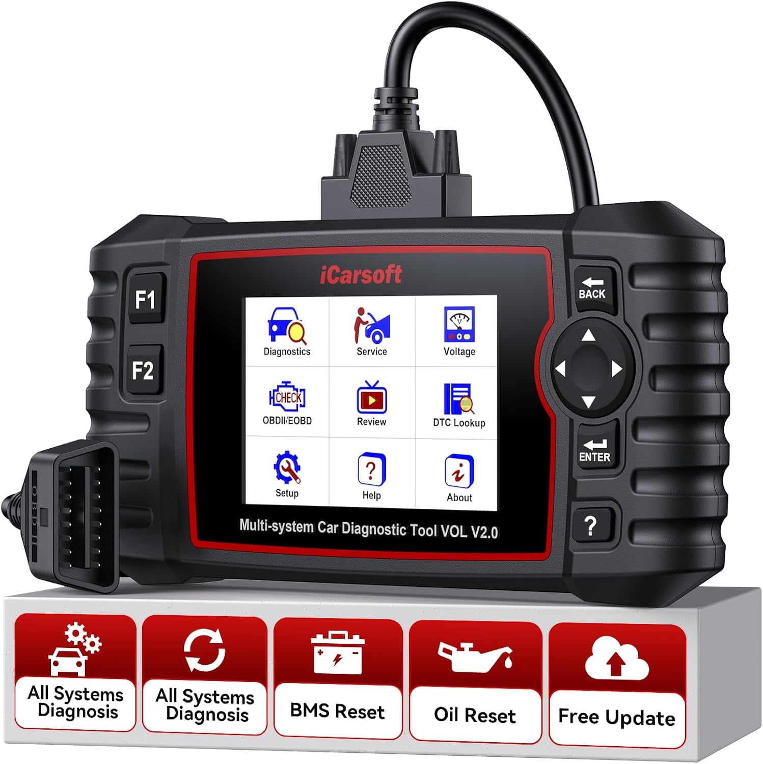 iCarsoft VOL V2.0 OBD2 Scanner for Volvo/SAAB, Auto in-Depth Full ...