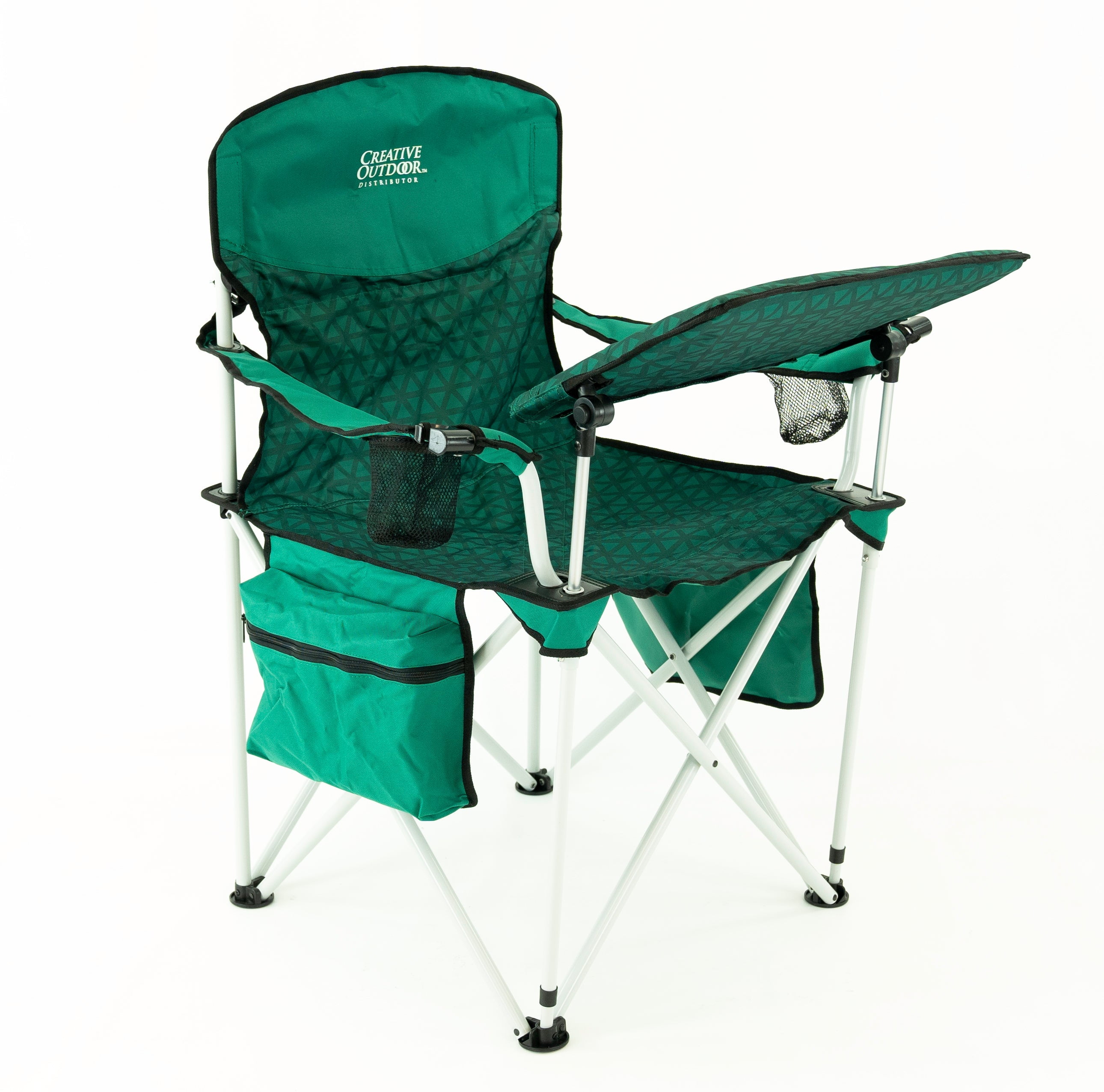 iChair - Folding Camp Quad Chair with Laptop Table, Cooler Bag, Wine ...