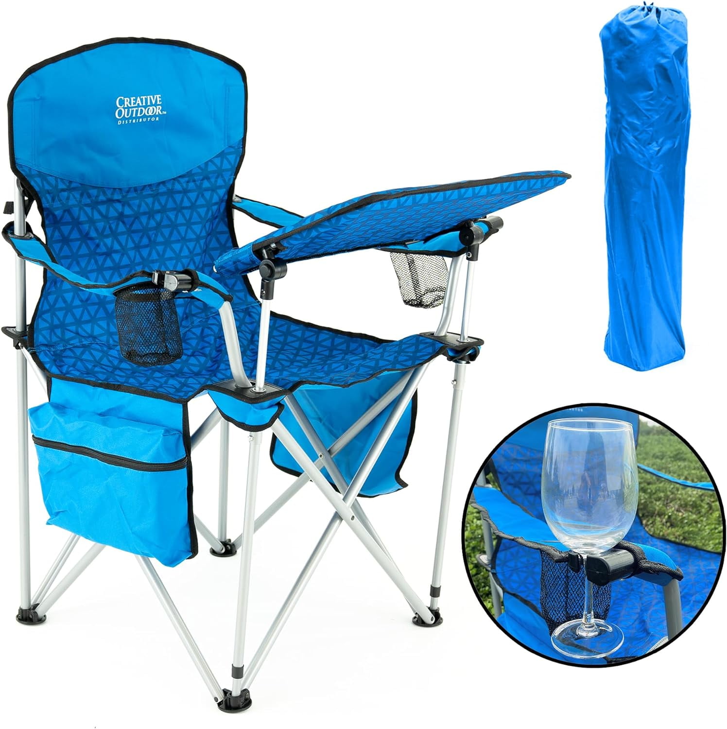 Creative Outdoor Collapsible Folding Chair with Adjustable Table Beach ...