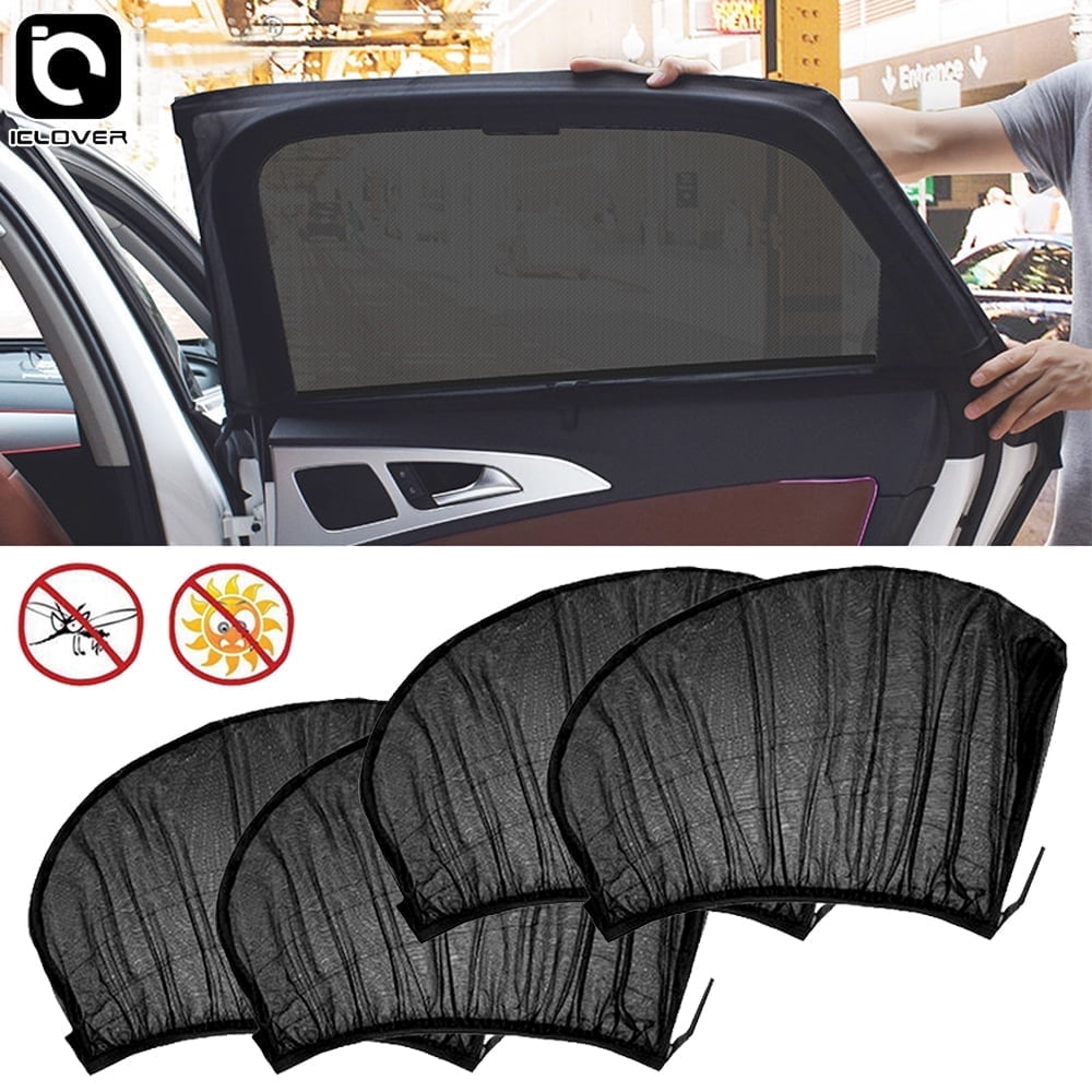 iClover Universal Car Side Window Automotive Window Shades, Black ...
