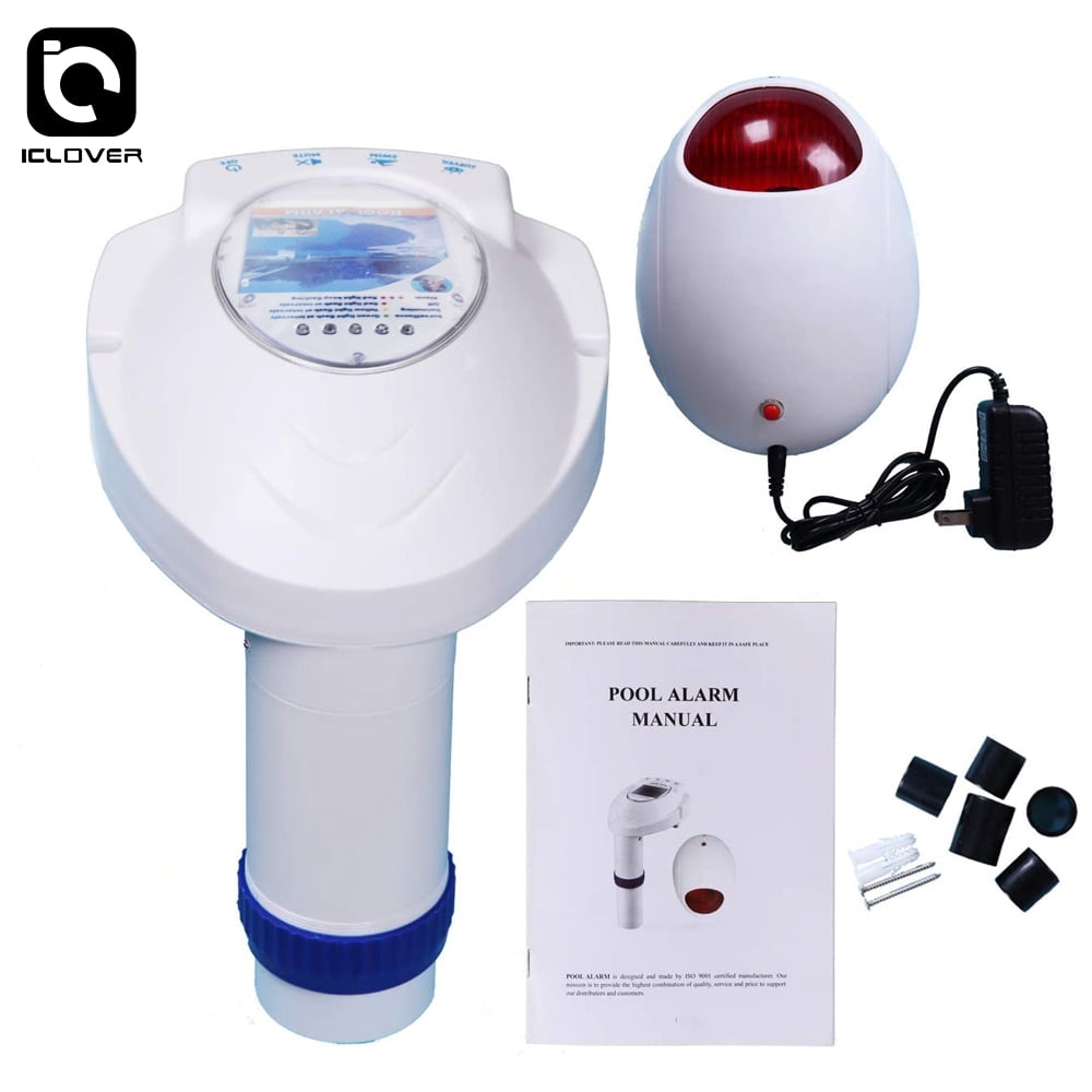 iClover Easy To Install Pool Alarms with Adjustable Sensor Tube, White ...