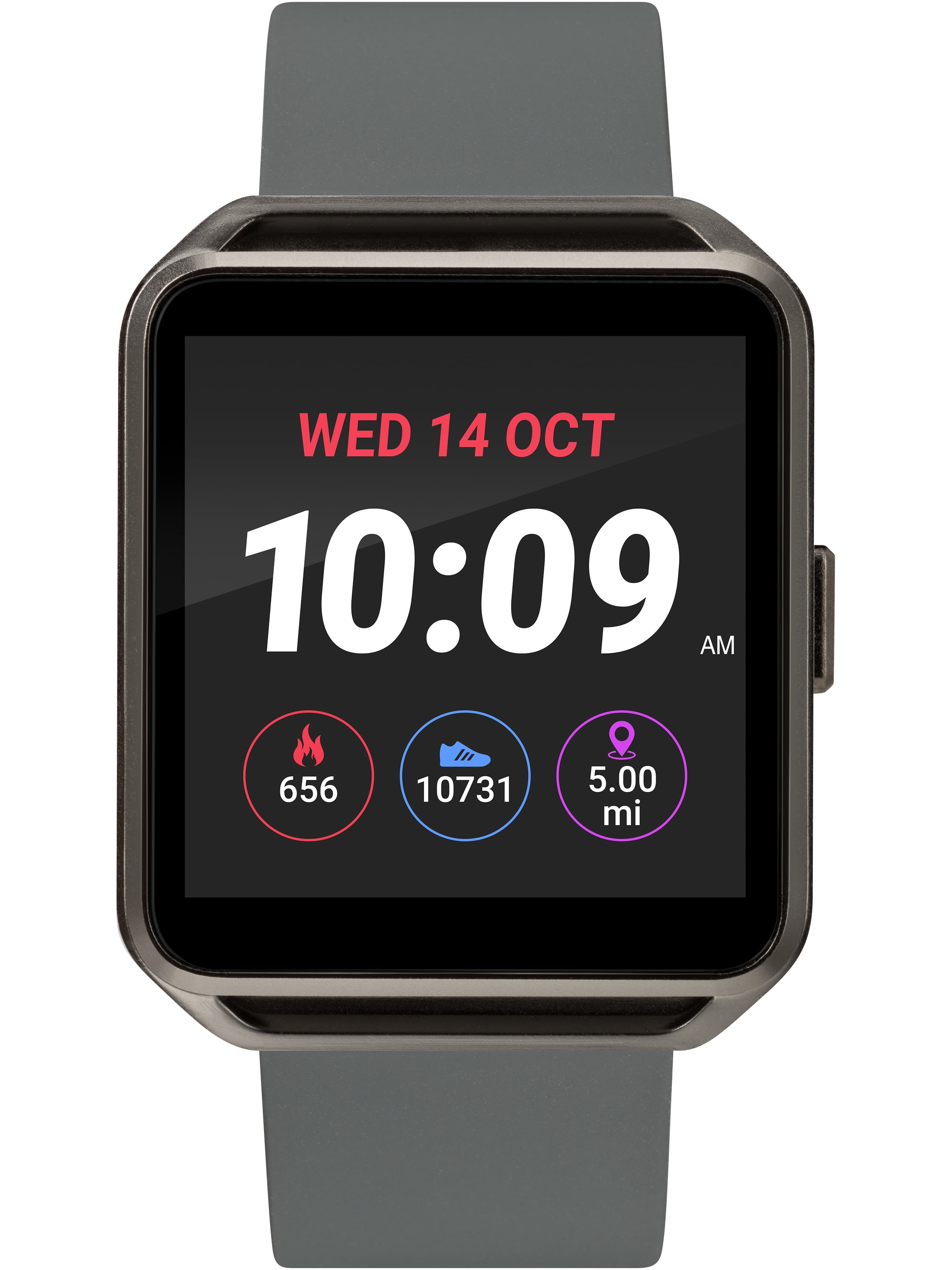 iConnect By Timex Classic Square Smartwatch with Heart Rate & Two-Way ...