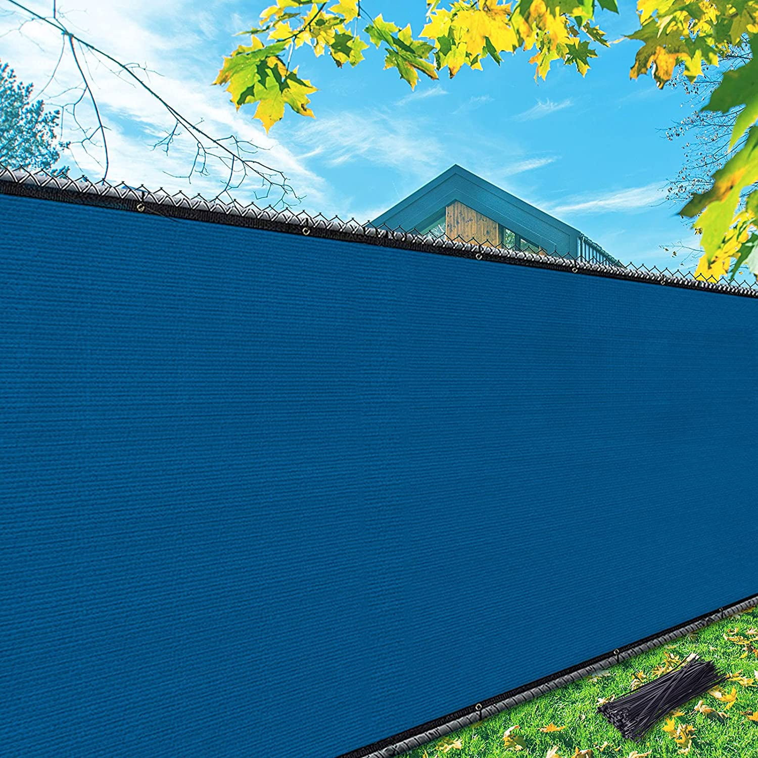 iCover 5x50ft Privacy Screen Fence, Garden Windscreen Mesh Shade Sail ...