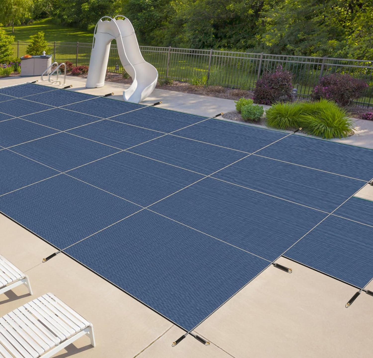 Pool Mate 12 Year Extra Heavy-Duty Teal Blue Oval Winter Pool Cover, 18 ...