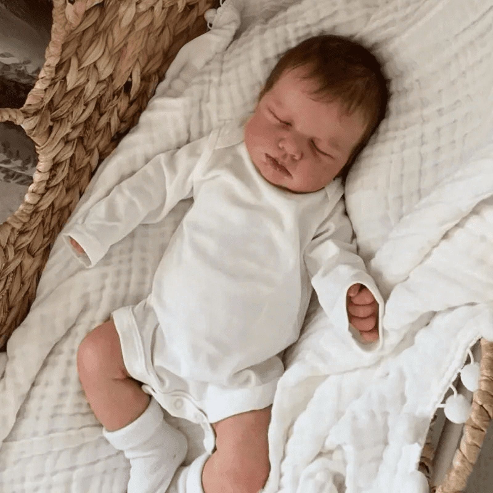 iCradle Lifelike Reborn Baby Dolls 19 inches 48 CM Realistic Sleeping ...