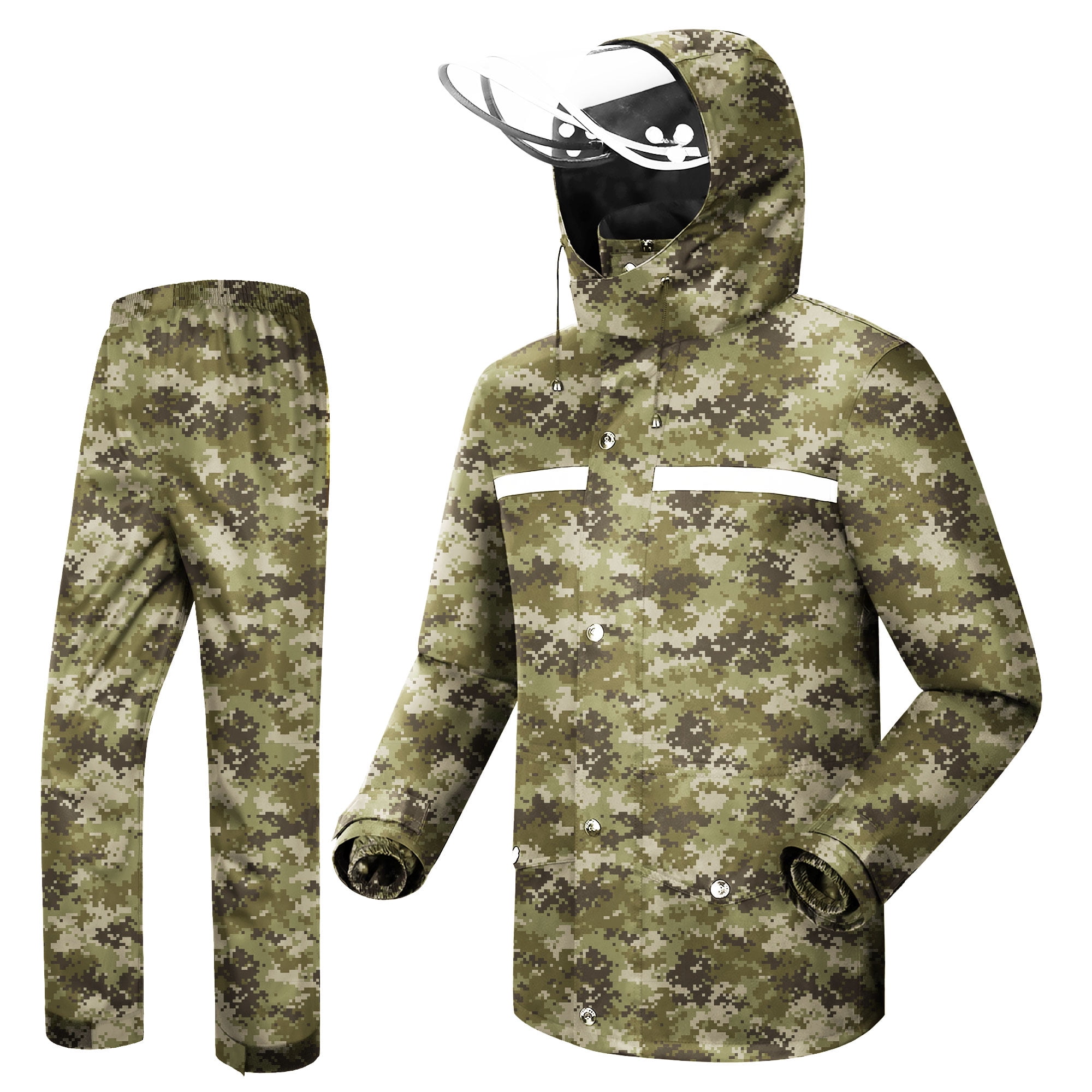 iCreek Rain Suit Jacket & Trouser Suit Raincoat for Men & Women Outdoor All-Sport Waterproof ...