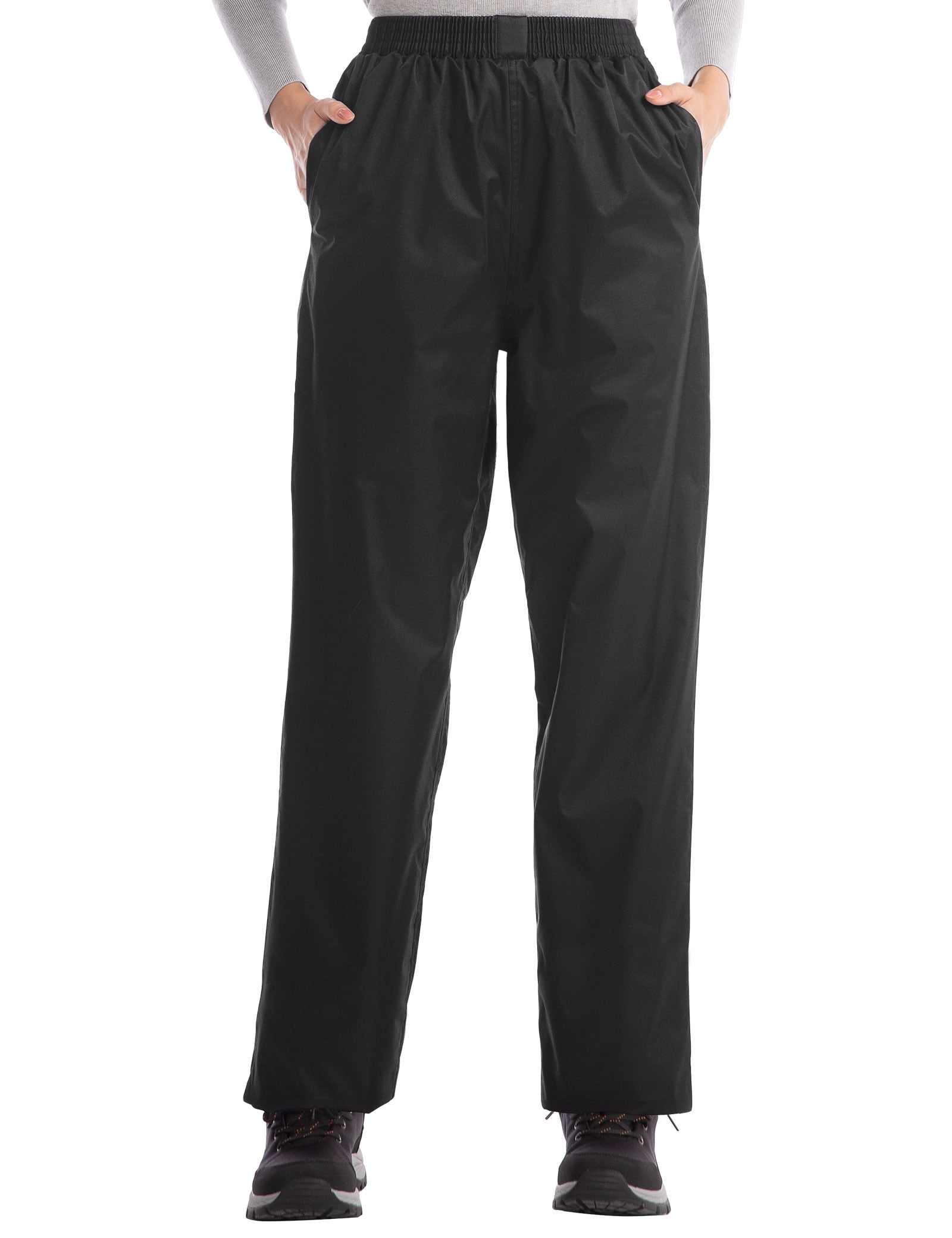 iCreek Women's Rain Pants Waterproof Hiking Pants Windproof Lightweight ...