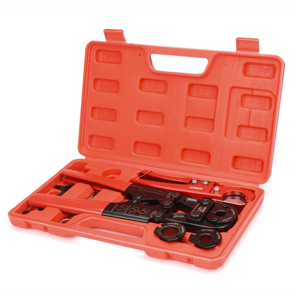 IWISS IWS-FAS PEX Crimping Tool Kit for F1807 3/8-inch, 1/2-inch, 3/4 ...