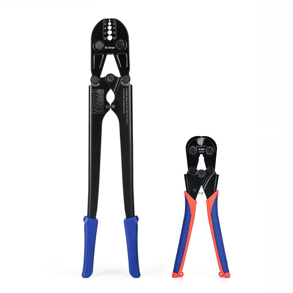 iCrimp IWS-1608B Wire Rope Crimping Tool for Aluminum Loop Sleeves ...