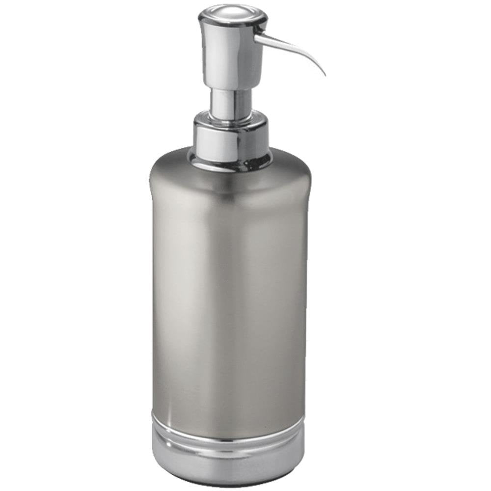 iDesign Stainless Steel Soap Dispenser for Bathroom or Vanity - Holds ...