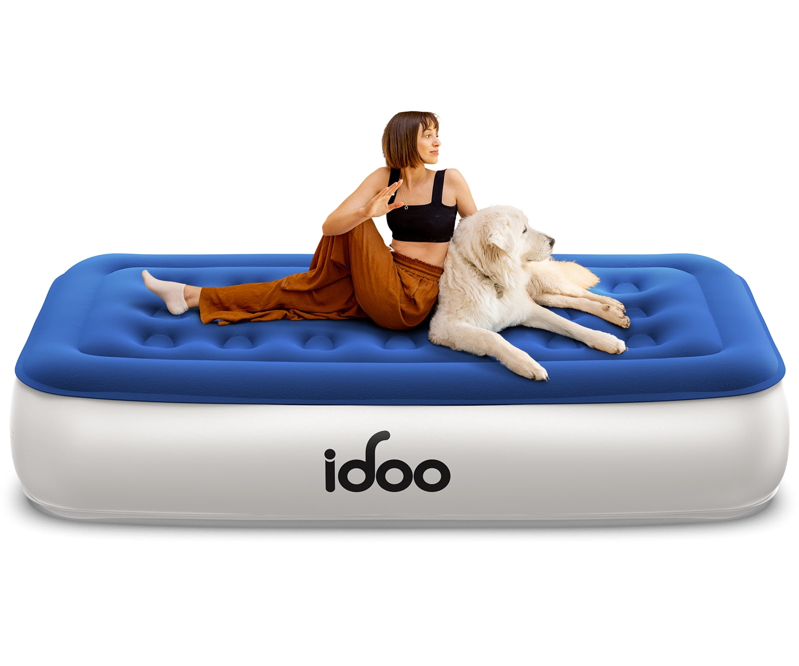 iDOO 13" Air Mattress, Twin Blow up Mattresses with Built-in Pump, 550LB Max - Walmart.com