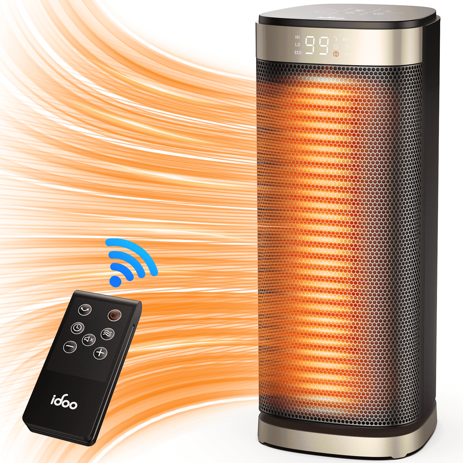 iDOO 1500W Portable Electric Ceramic Space Heaters with Adjustable ...
