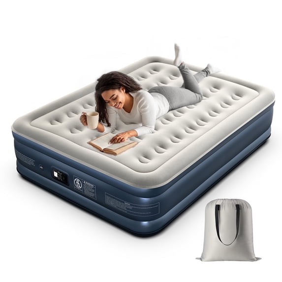 Free Shipping! iDOO 18" Full Size Air Mattress, Inflatable Airbed with ...