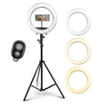 iDance LED Ring Light with Cell Phone Holder, 14", USB Powered with ...