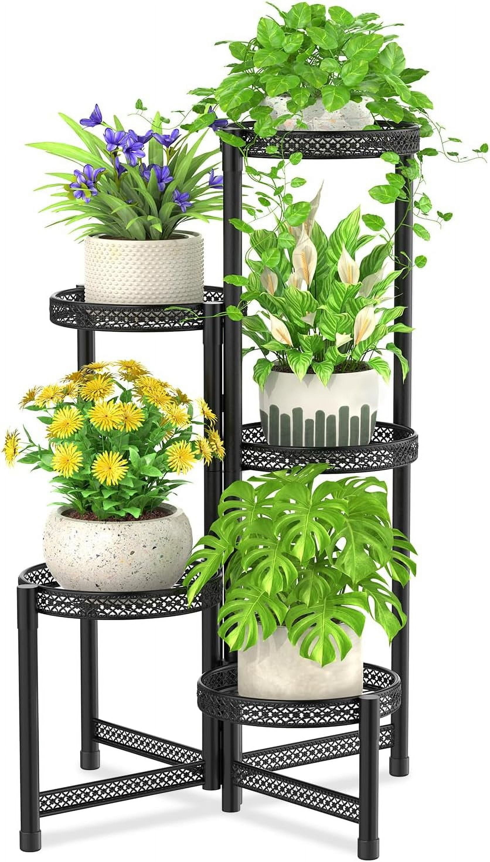 5-layer metal plant racks for both indoor and outdoor use, flower pot ...